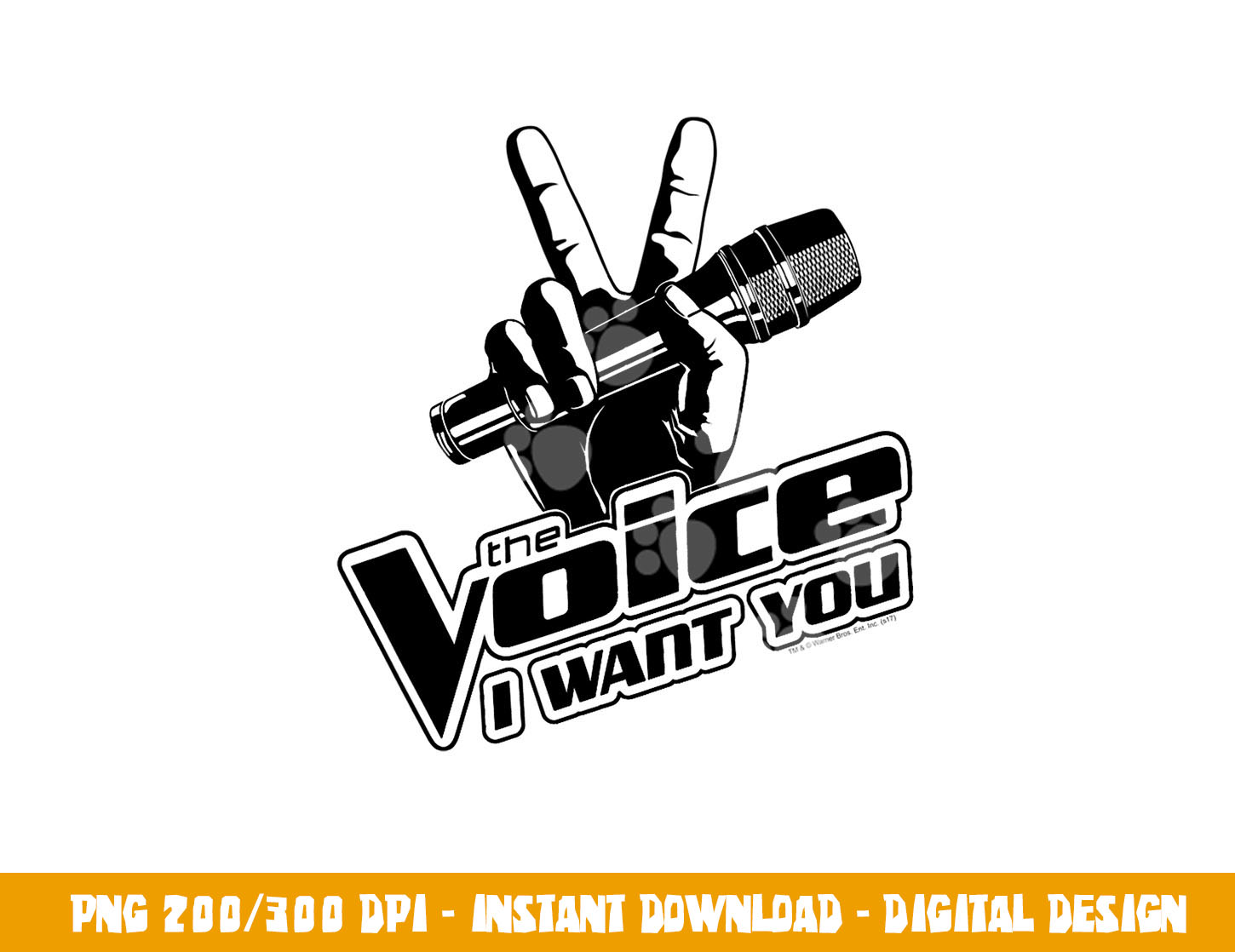 The Voice One Color Logo png, sublimation | Inspire Uplift