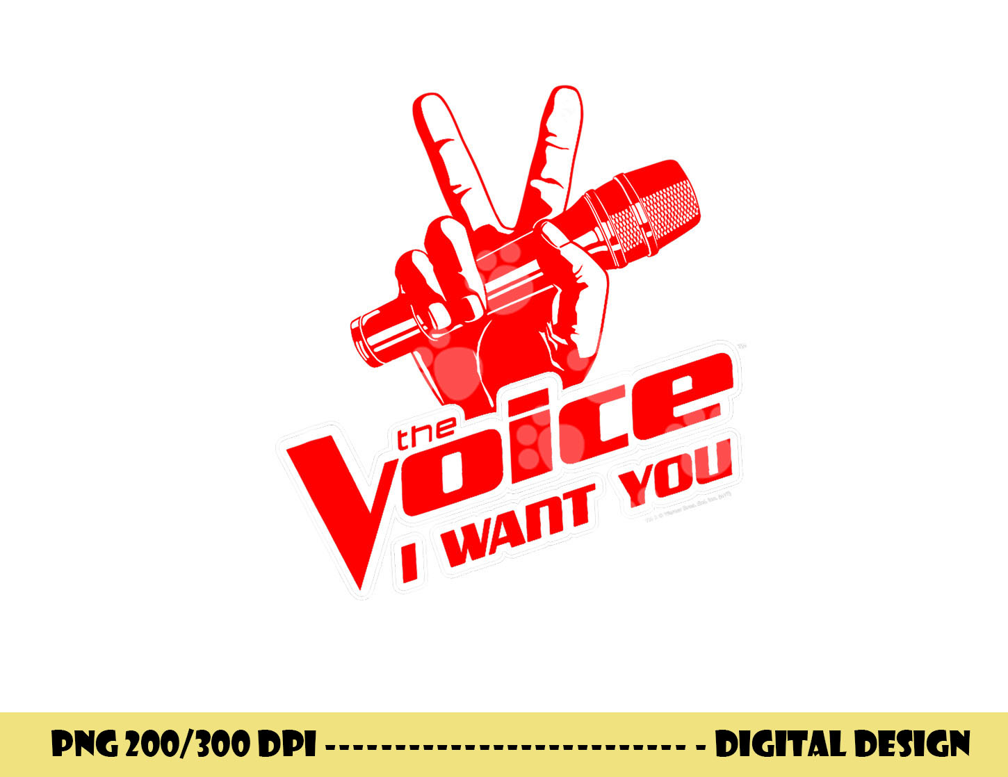 The Voice Red and White png, sublimation - Inspire Uplift