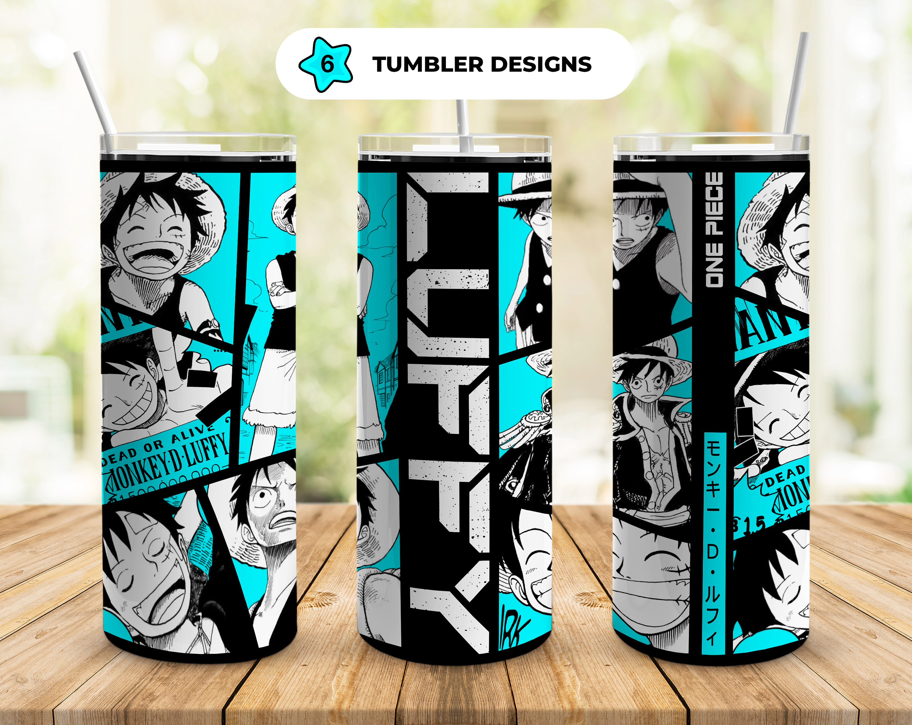 Anime Wrap One Piece Skinny tumbler, Anime Straight 20oz Ski | Inspire ...