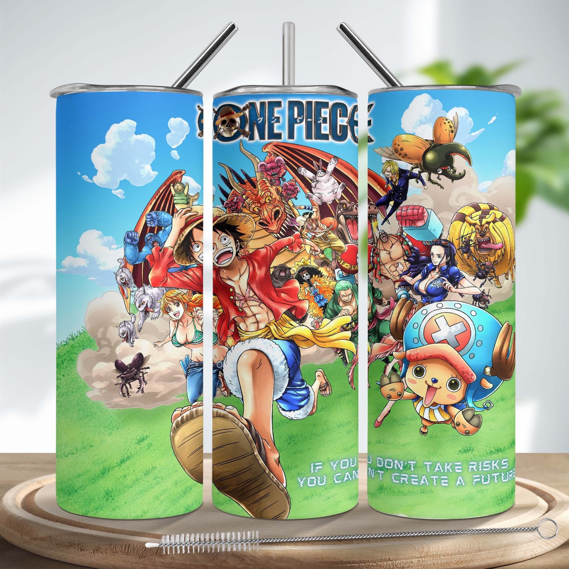 Anime wrap one Piece Skinny tumbler, Anime manga wrap 30oz C | Inspire ...