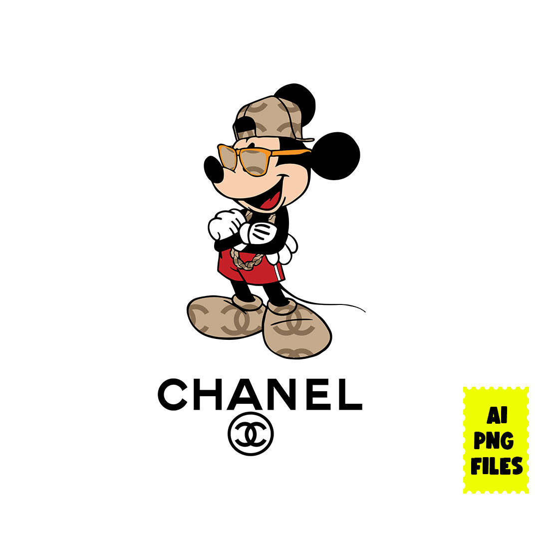Mickey Wear Glasses Chanel Png, Chanel Logo Png, Mickey Png, - Inspire ...