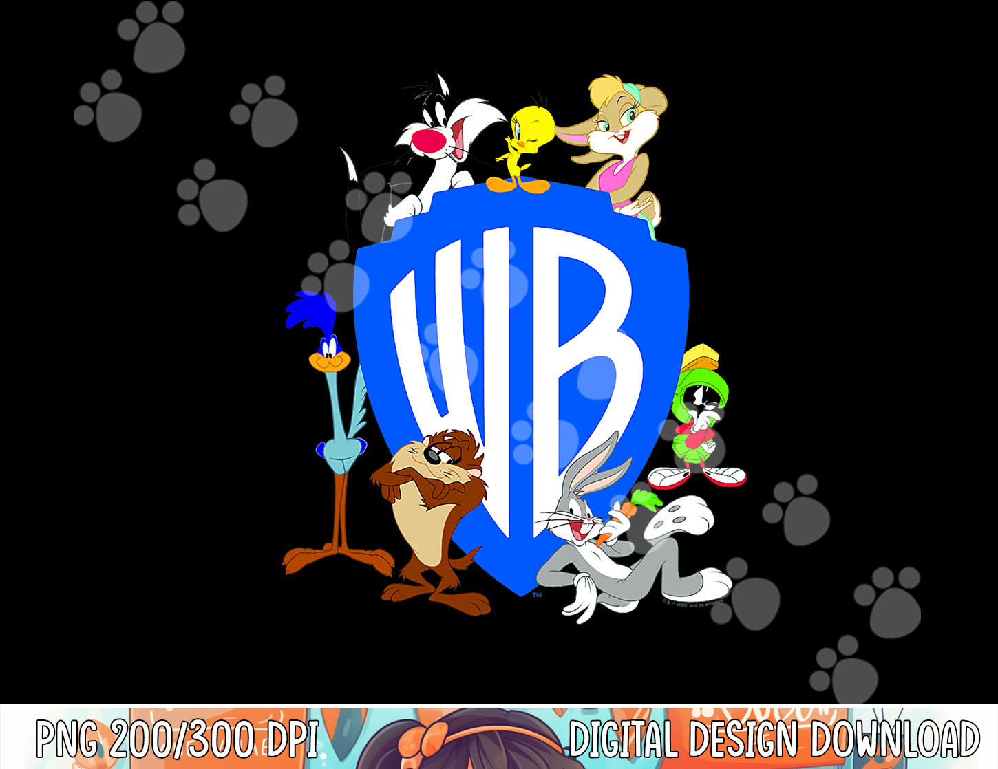 WB100 Looney Tunes Classic Warner Bros. Logo png, sublimati - Inspire ...