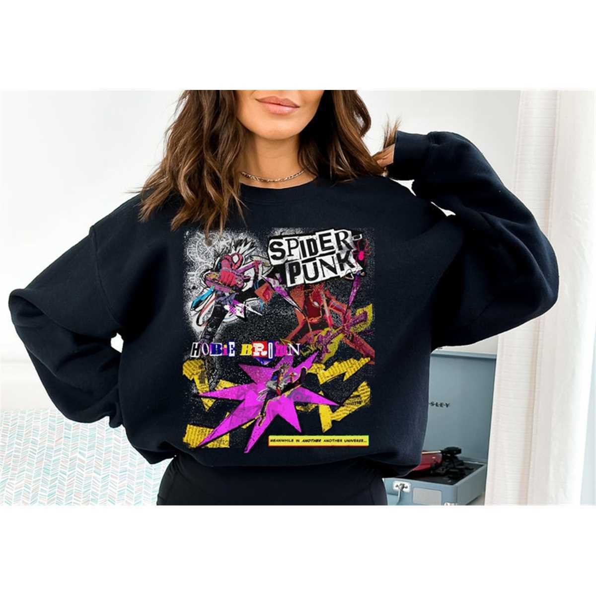 Spider-Punk Sweatshirt, Spiderman sweatshirt, across the spi | Inspire ...