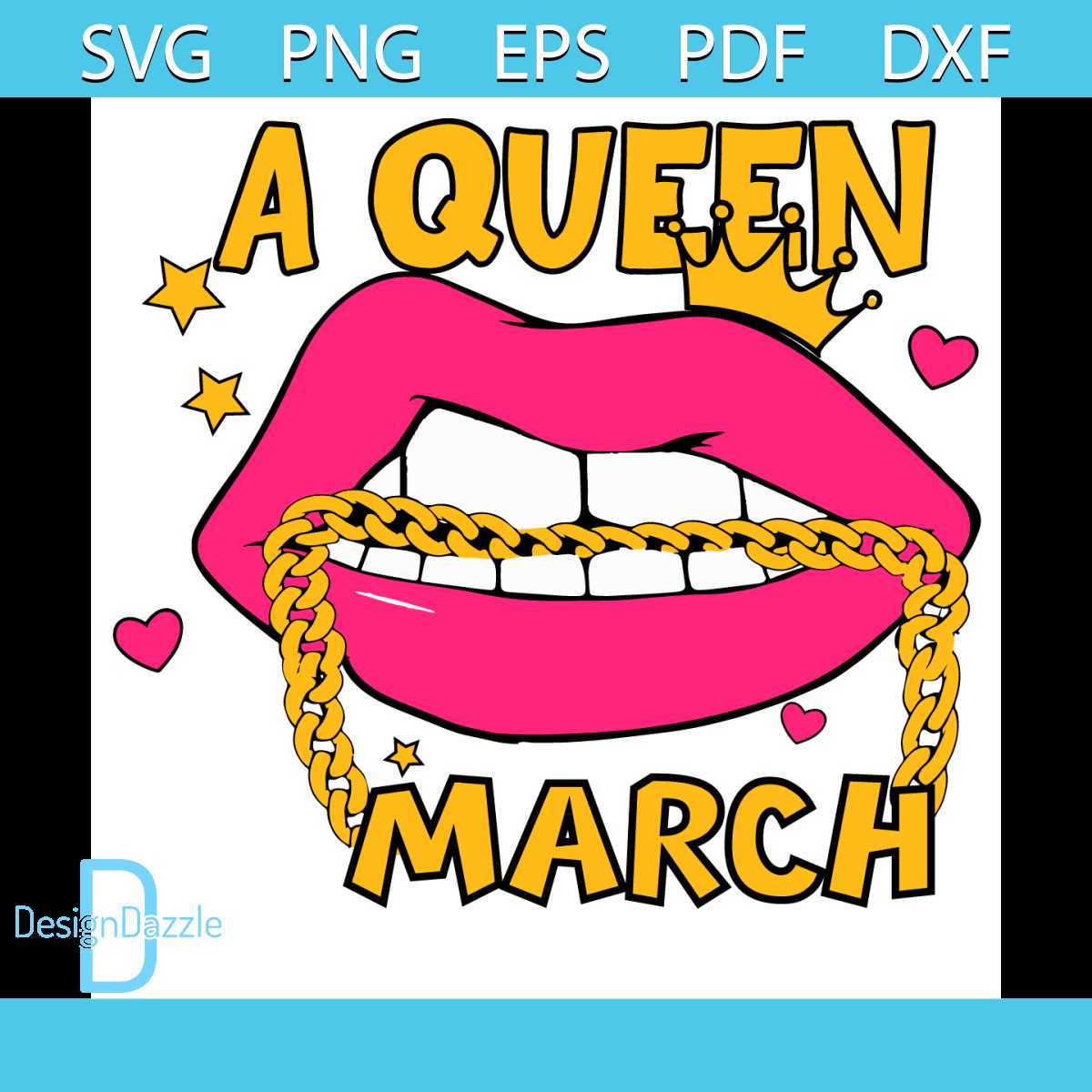 A Queen March Svg, Birthday Svg, March Queen Svg, Birthday G | Inspire ...