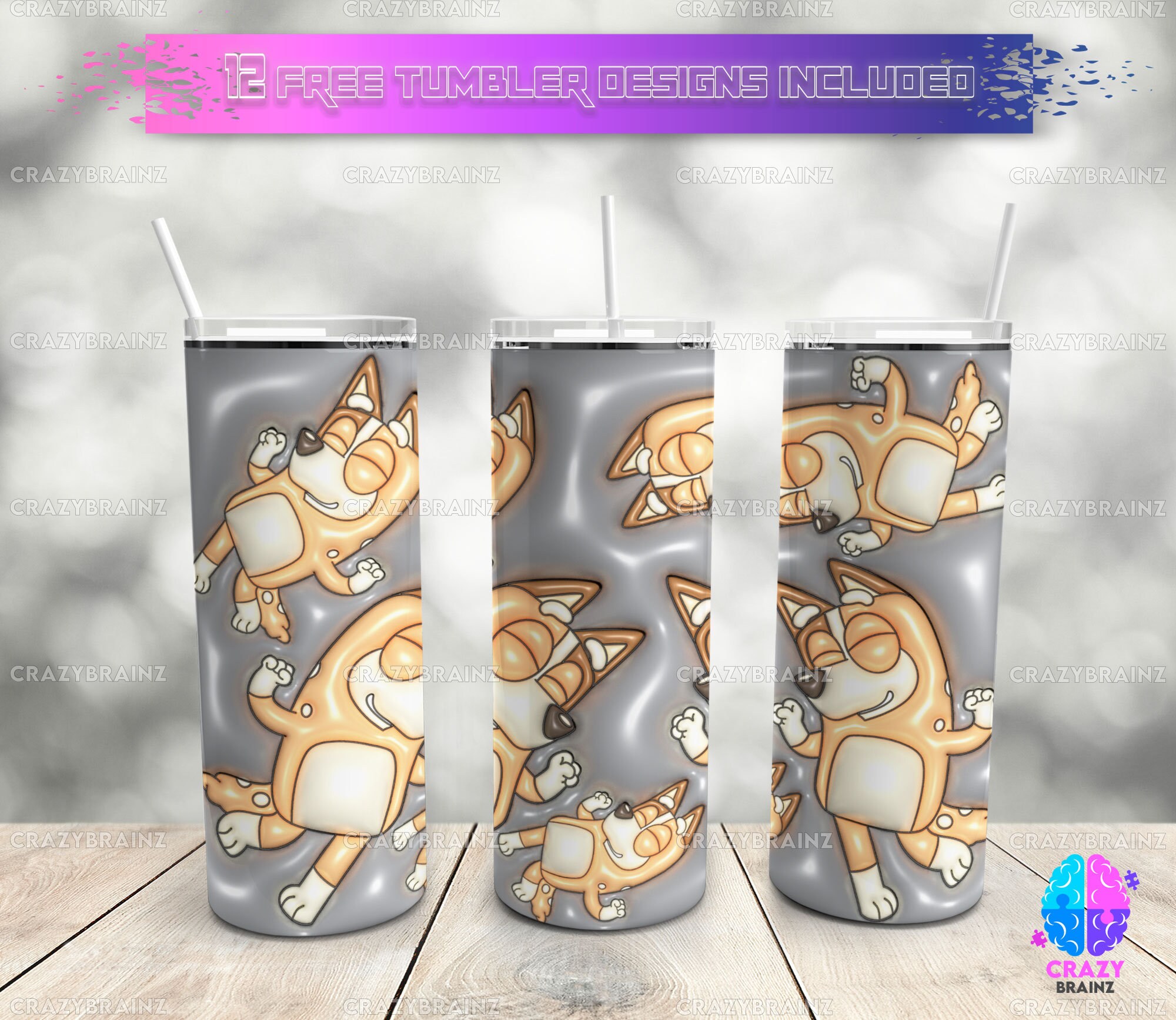 Inflated Puff Cartoon 20oz Tumbler, Inflated Puff Cartoon 20 | Inspire ...