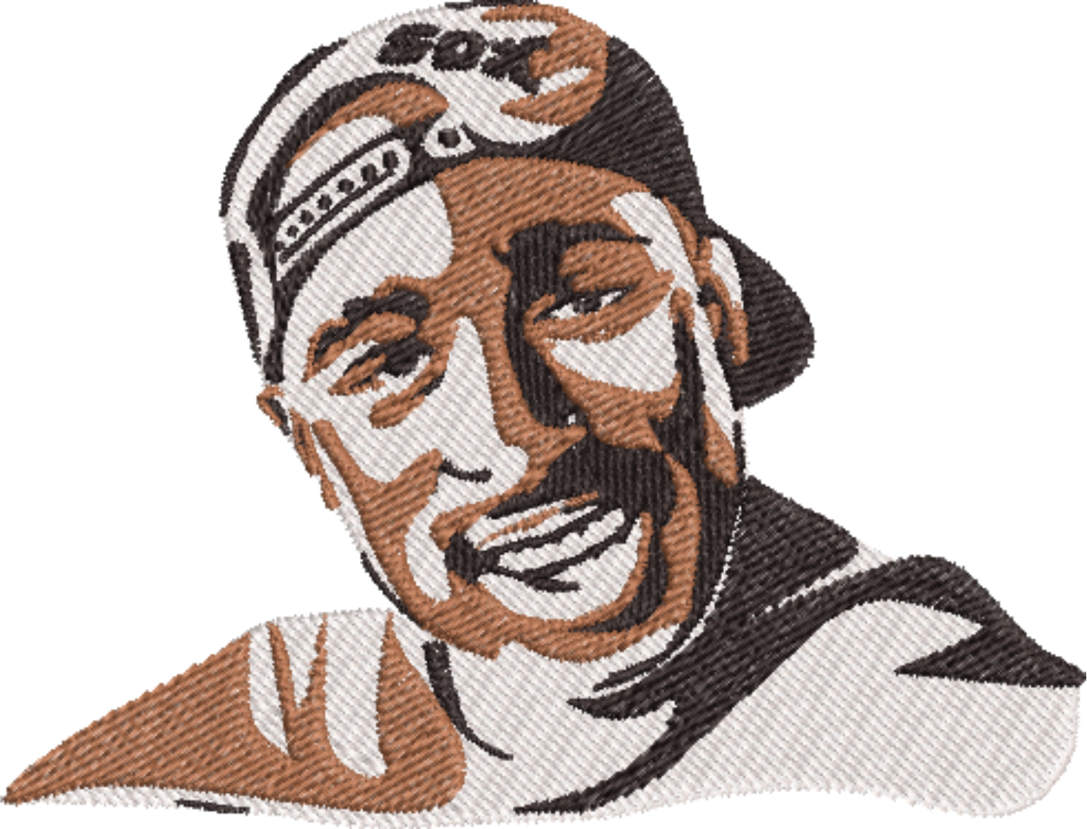 2Pac embroidery | Inspire Uplift
