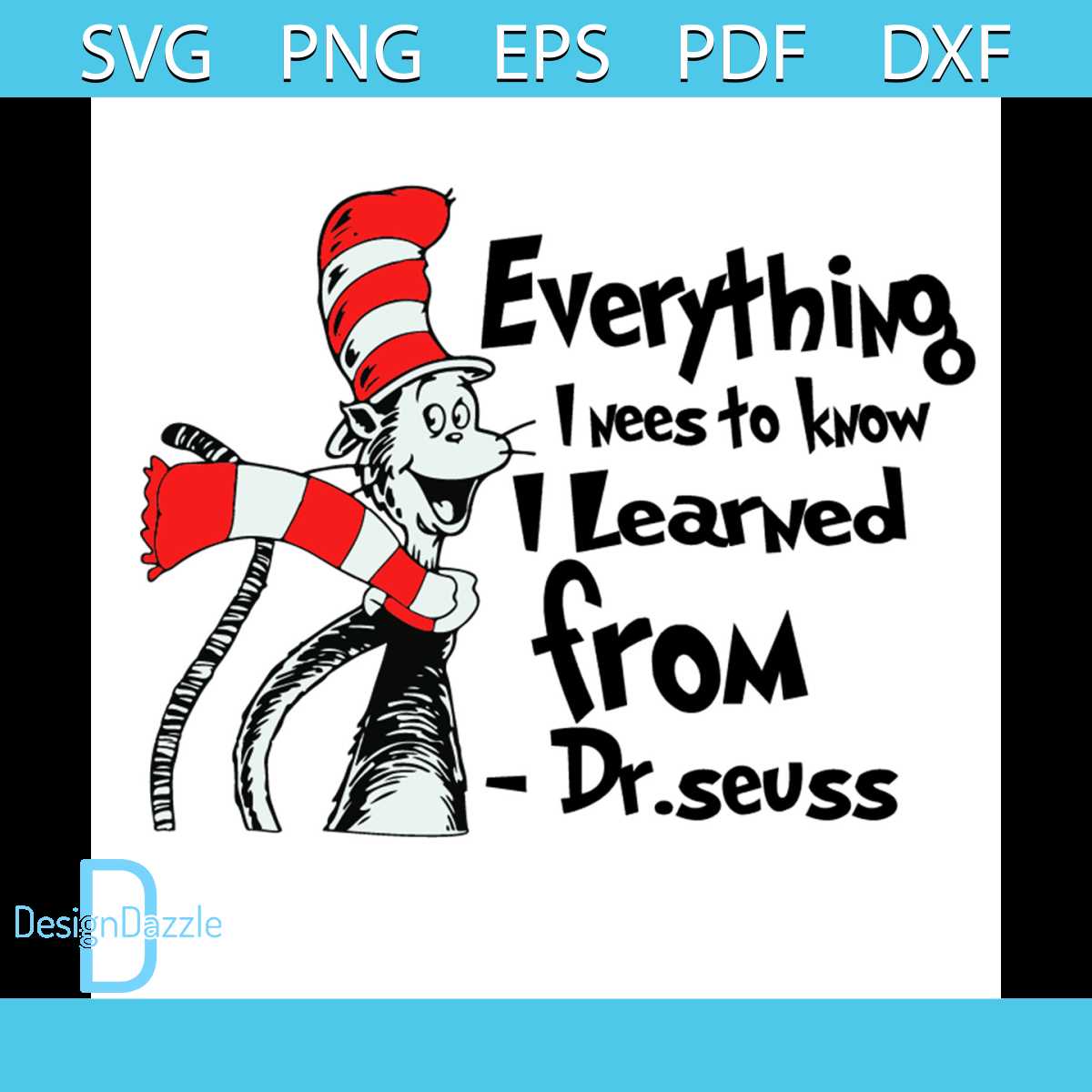 Everything I Need To Know I Learned From Svg, Dr Seuss Svg, | Inspire ...