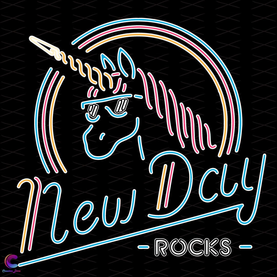 New Day Neon Unicorn Svg, Trending Svg, Unicorn Svg, Neon Un | Inspire ...