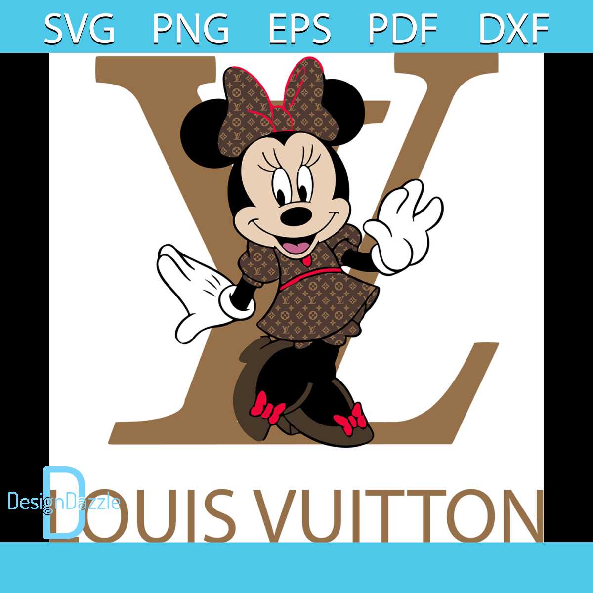 Louis Vuitton & Disney Minnie Mouse SVG, Louis Vuitton Logo | Inspire ...
