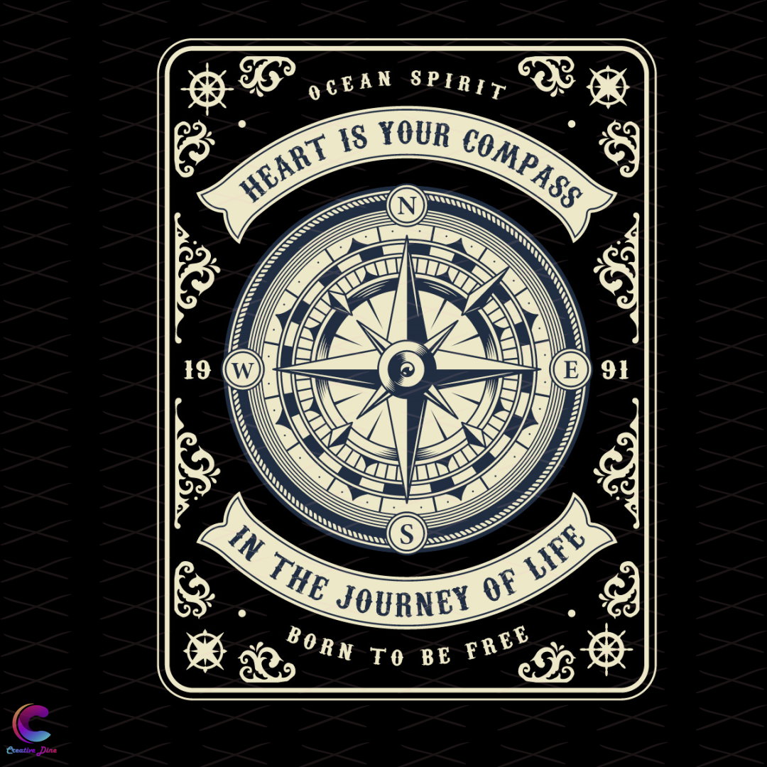 Heart Is Your Compass In The Journey Life Svg, Trending Svg, | Inspire ...