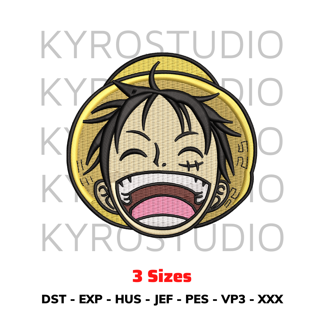 Luffy Embroidery Design, Anime Embroidery Design, Embroidery - Inspire ...