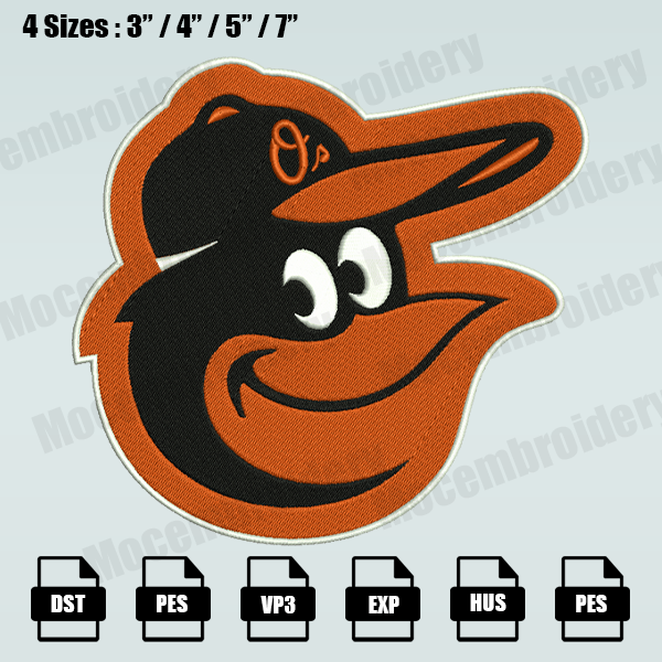 Baltimore Orioles Embroidery Designs,MLB Logo Embroidery Fil | Inspire ...