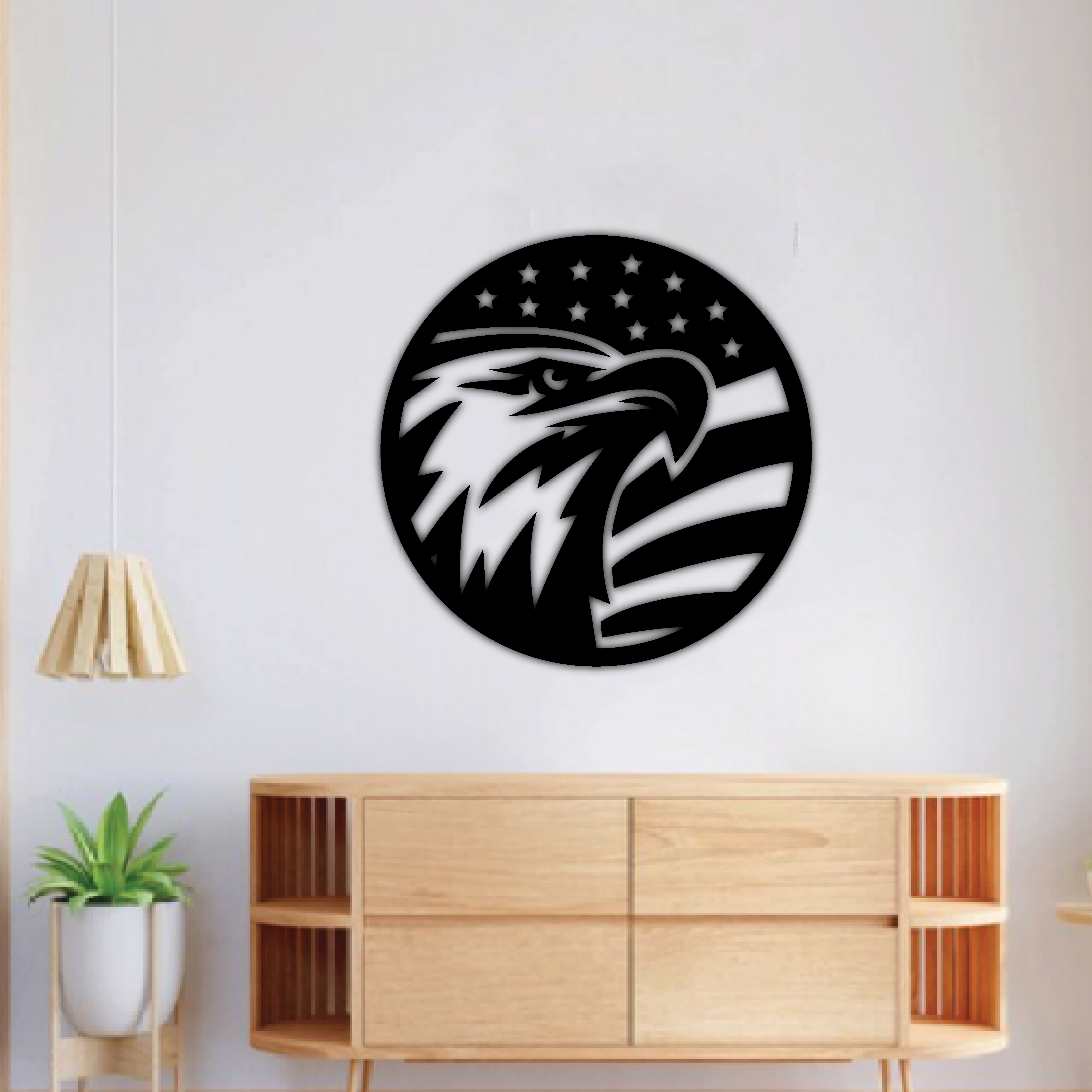 Wall Decoration Eagle Flag Laser Cut files, Metal wall art, | Inspire ...