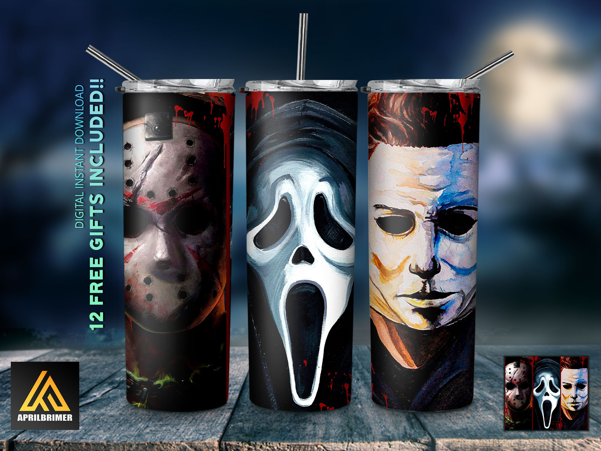 Soulless Eyes Michael Myers, Michael Myers 20oz Skinny Tumbl | Inspire ...