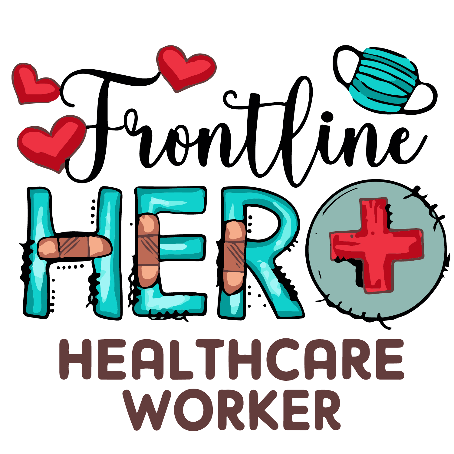 Frontline Hero Healthcare Worker Svg Dxf Cut Files | Inspire Uplift