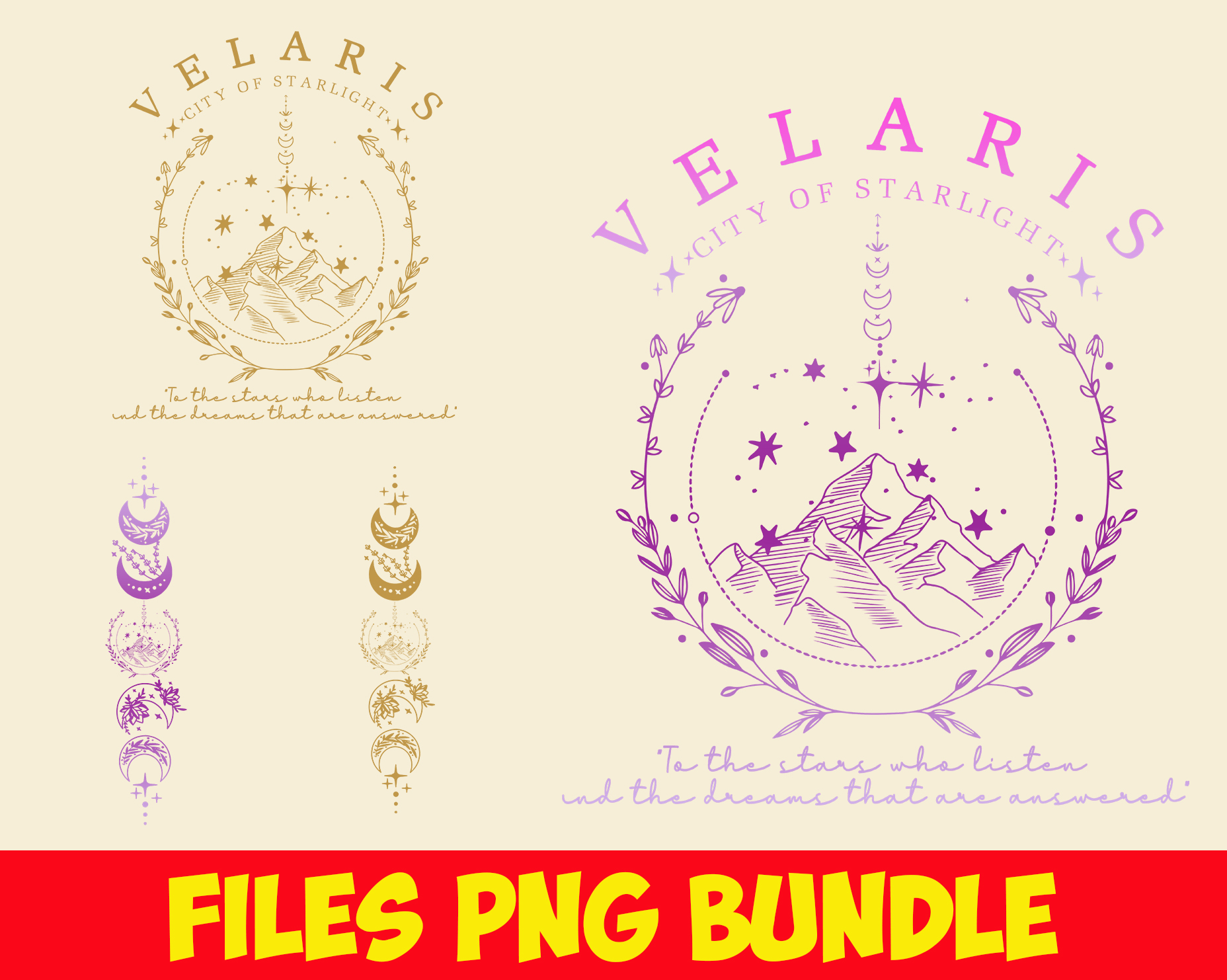 Velaris City Of Starlight ACOTAR Png Bundle, The Night Court - Inspire ...