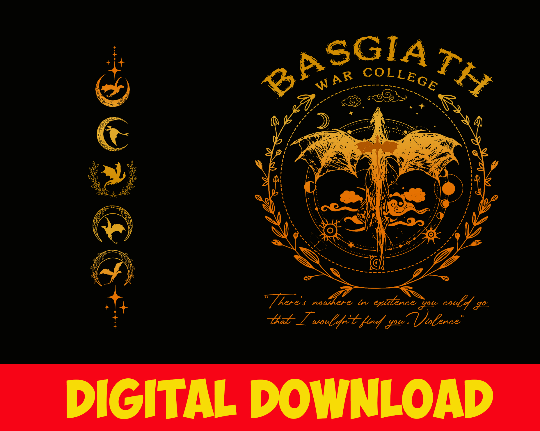 Basgiath War College Png, Dragon Rider, Fourth Wing Bundle P | Inspire ...