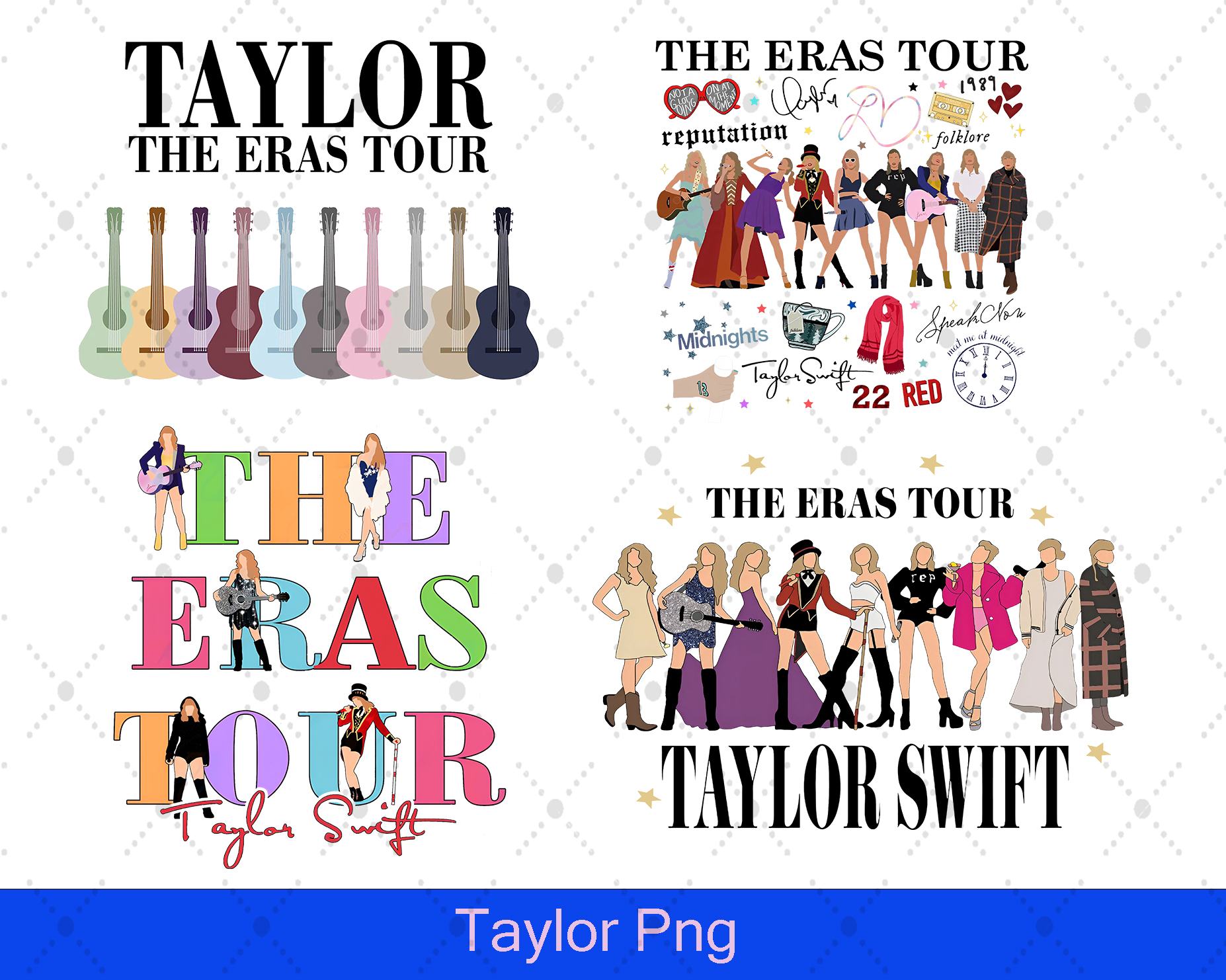 Taylor Swiftie, Early Album Png Bundle Guitars, Vintage Eras | Inspire ...