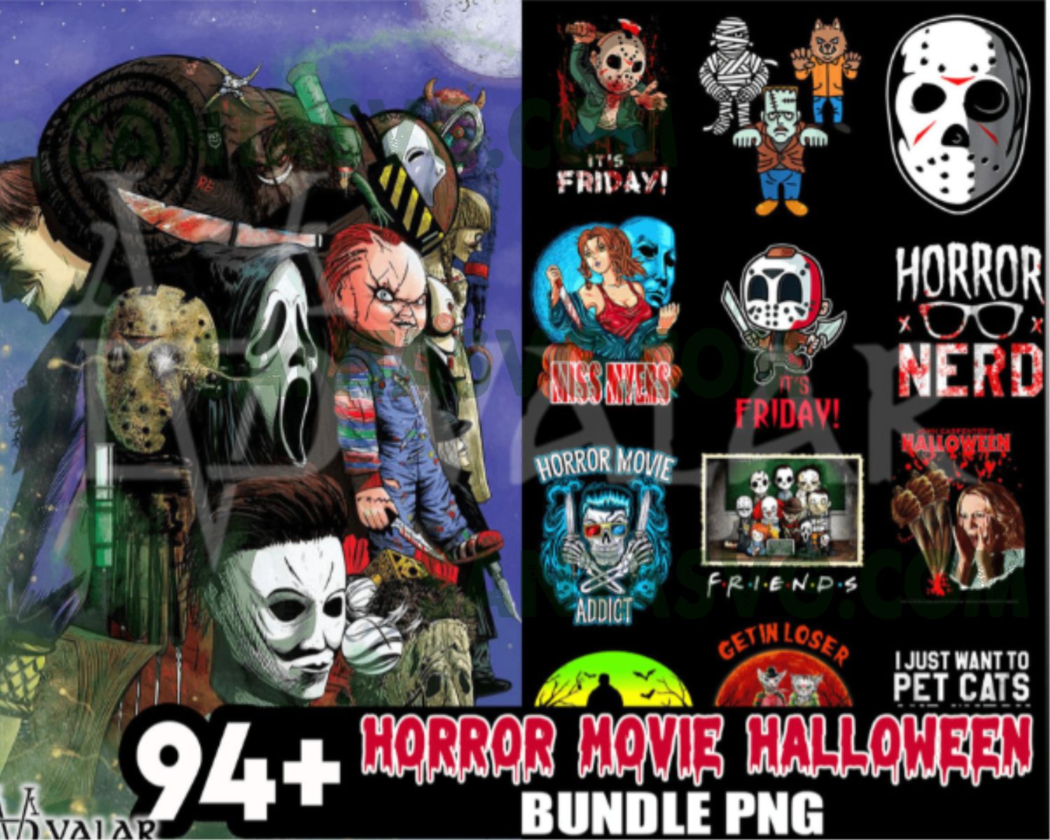 94 Horror Movie Halloween Bundle Png, Killers Png, Its Frida - Inspire ...