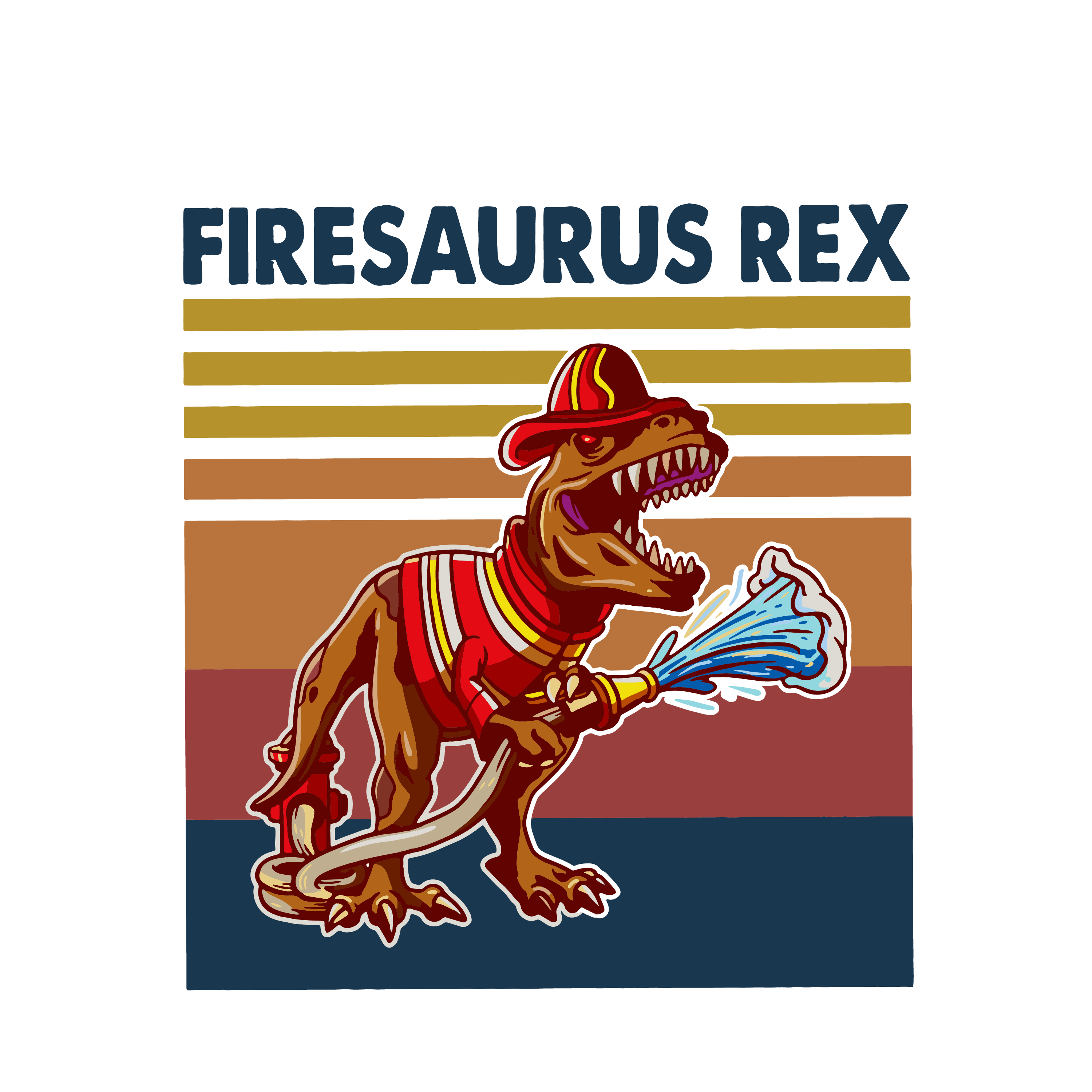Fireman Fire Fighter Uniform Dinosaur T Rex Layered SVG File - Inspire ...