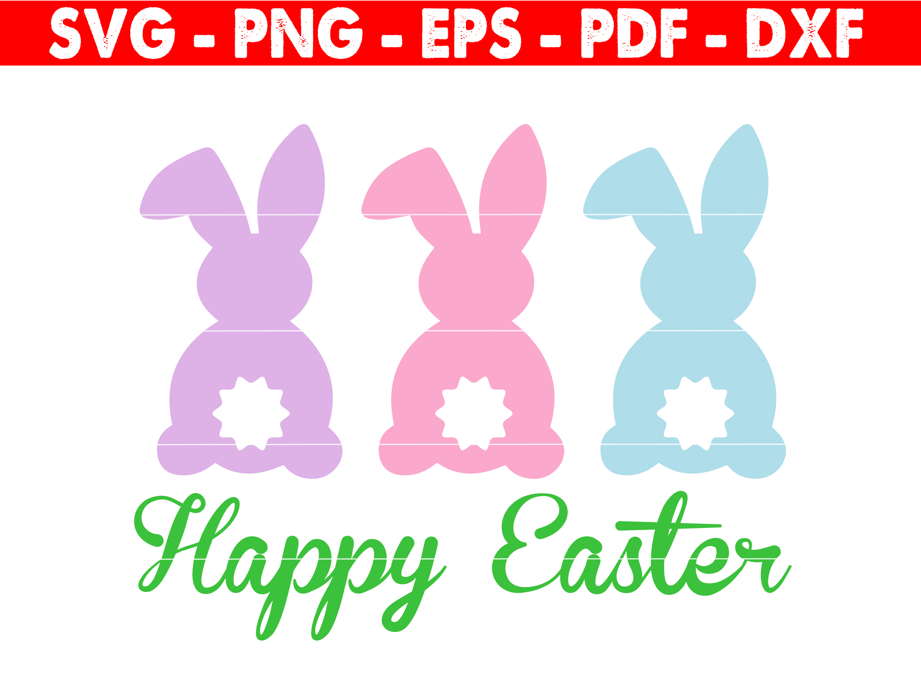 Happy Easter Svg, Easter Dxf File, Easter Clip Art, Easter C | Inspire ...