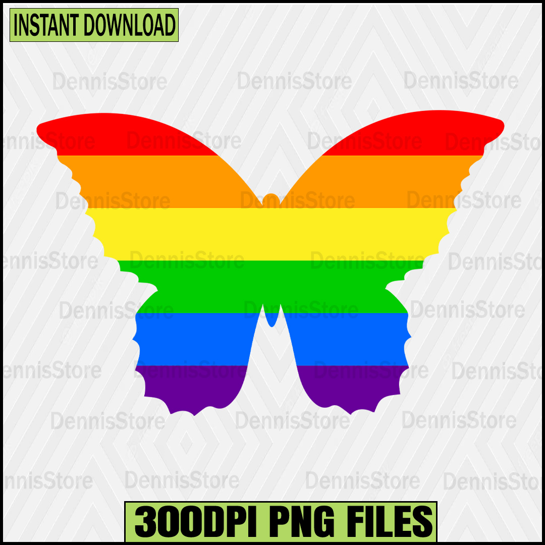 Butterfly Motif Design LGBT Pride Png,Pride Png,LGBT Png,Les - Inspire ...