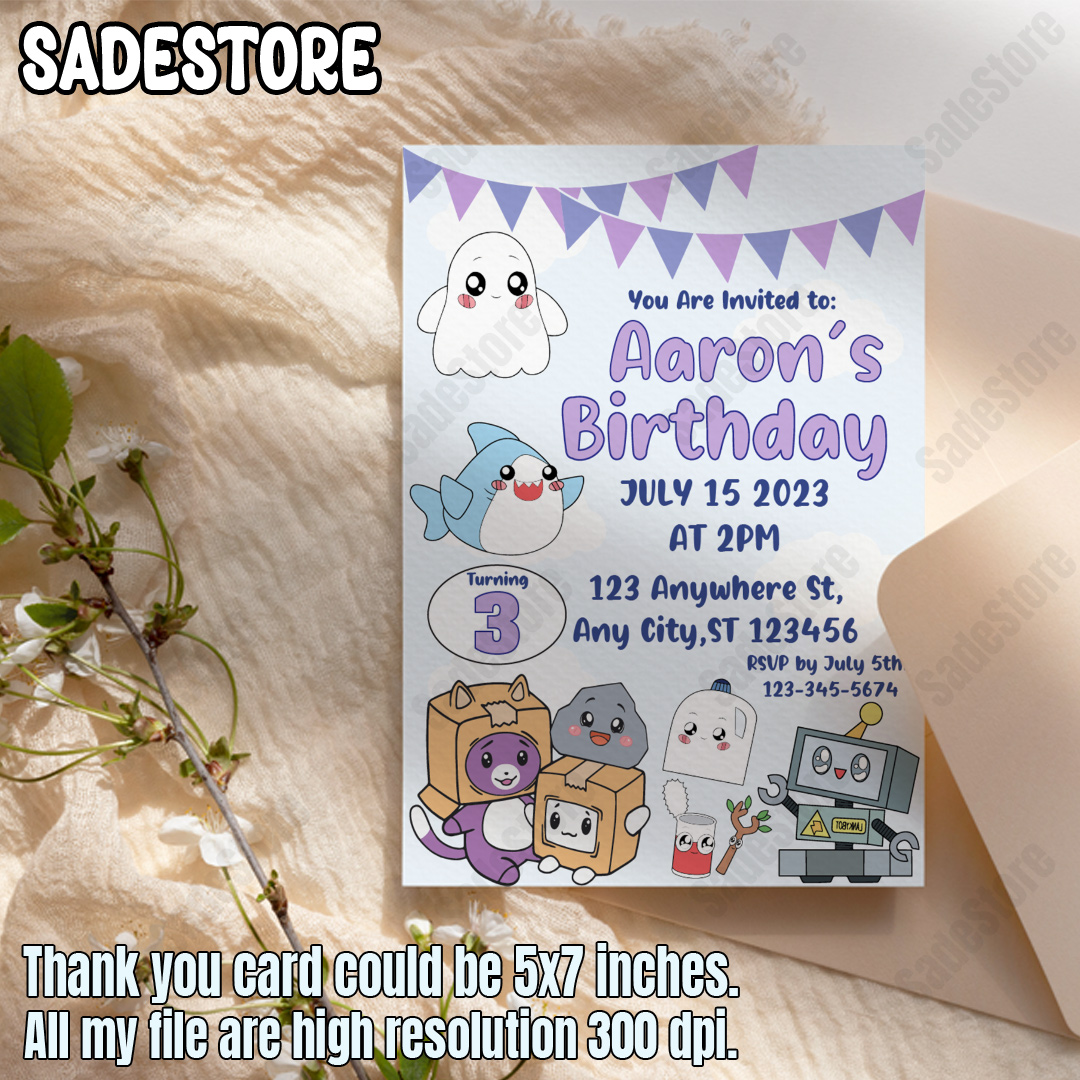 Custom order birthday party invitation template, evite - Inspire Uplift