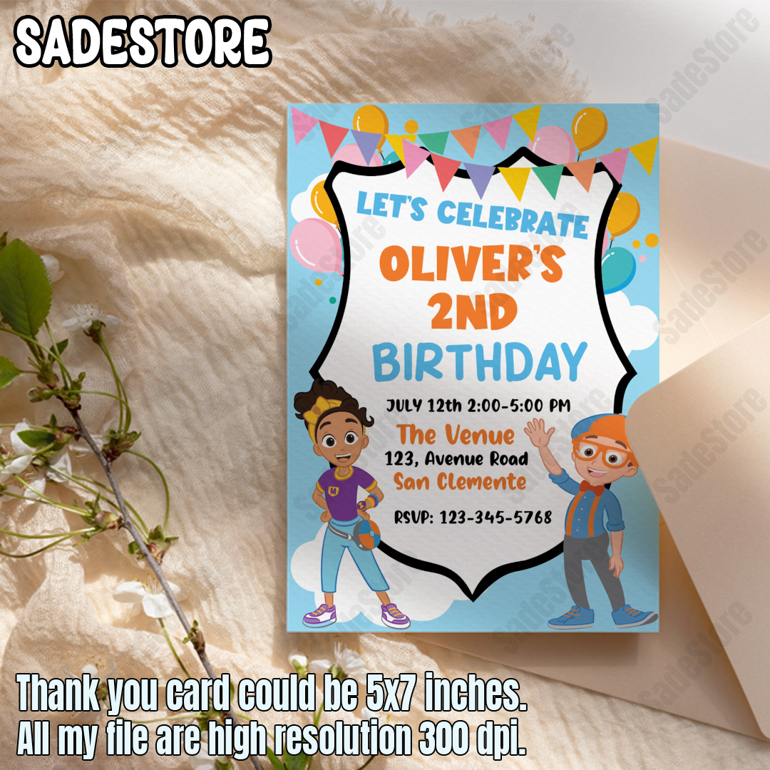Editable Kids Birthday Invitation, Boys Birthday, Girls Birt | Inspire ...