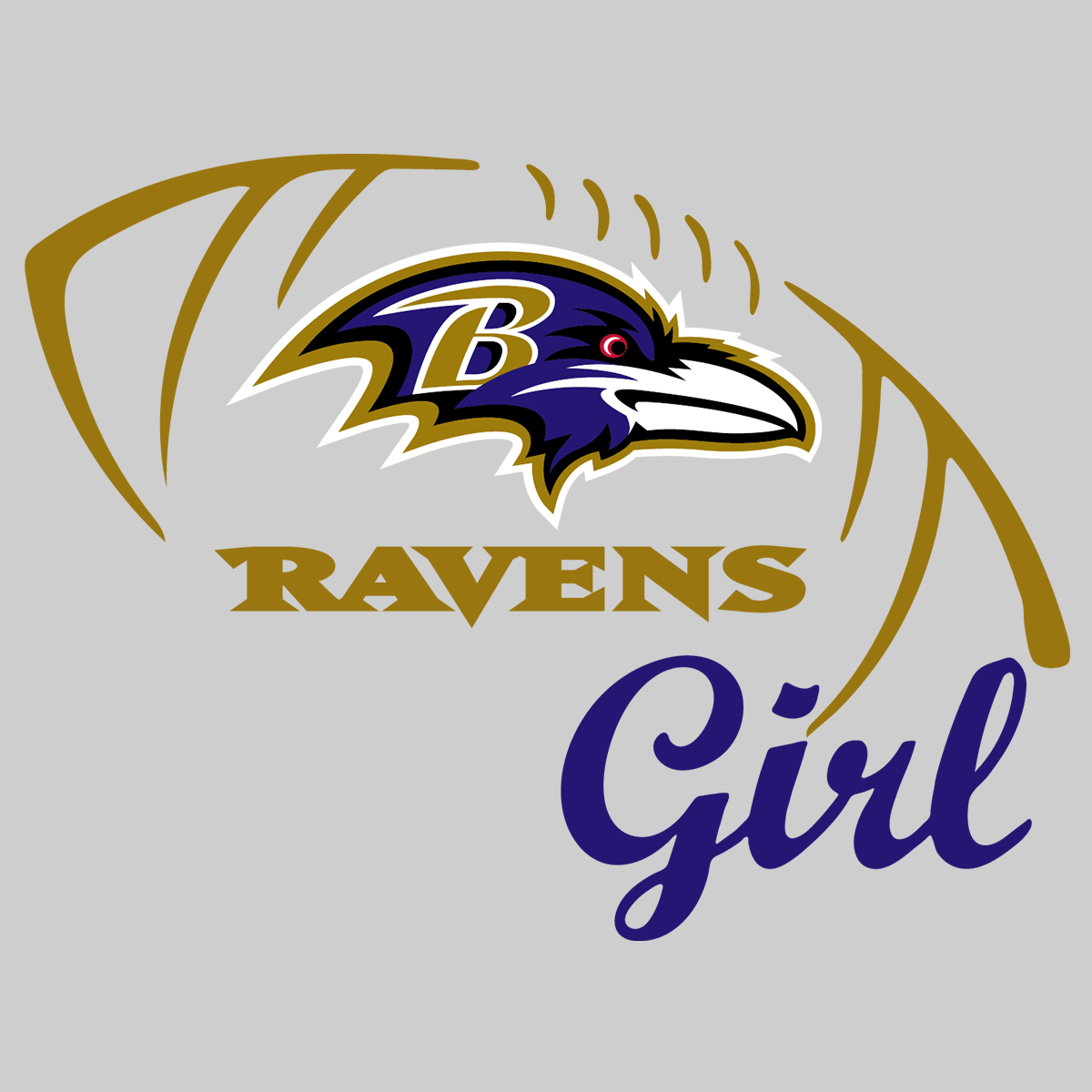 Ravens Girl Svg, Sport Svg, Football Svg, Football Teams Svg | Inspire ...