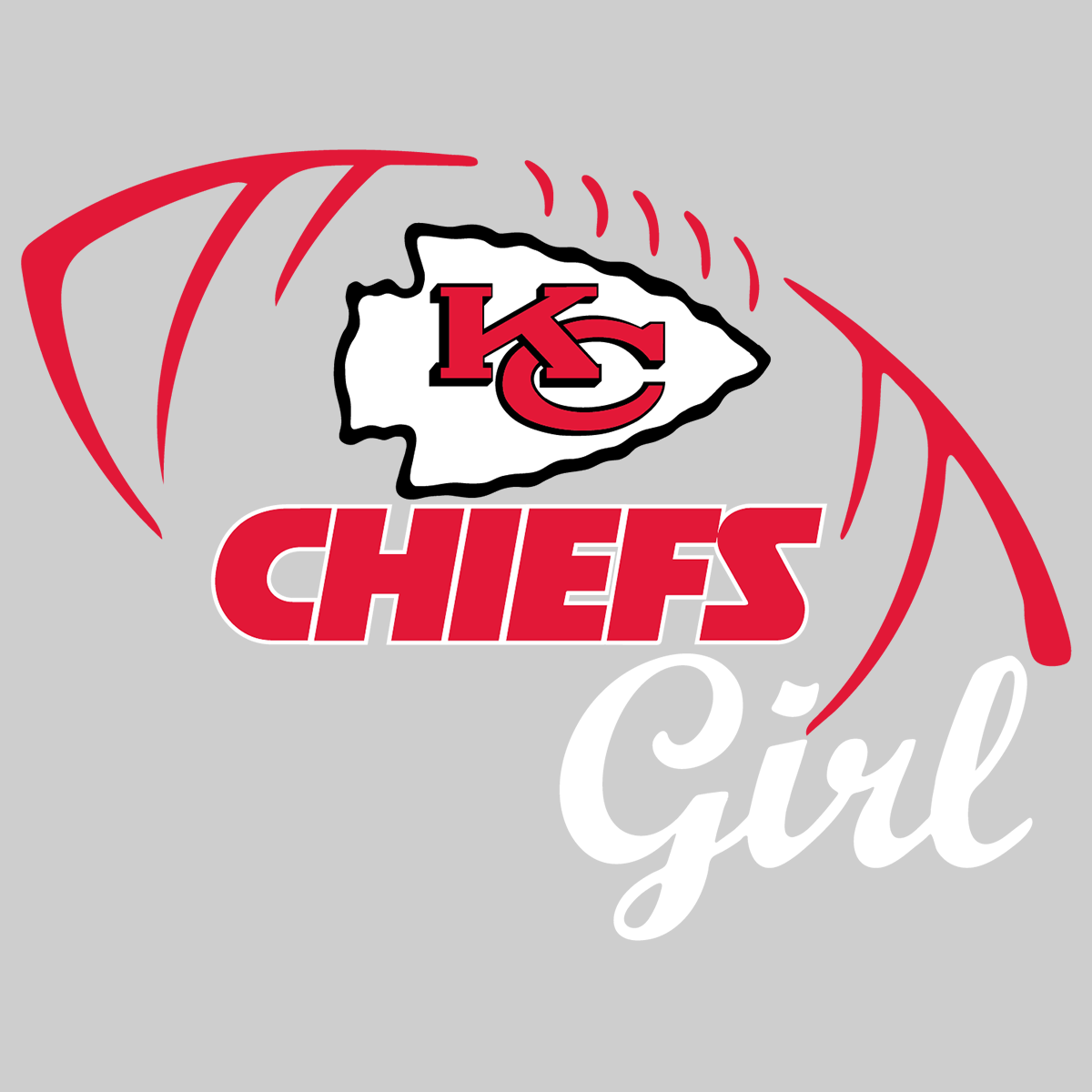 Kansas City Chiefs Girl Svg, Sport Svg, Football Svg, Footba | Inspire ...