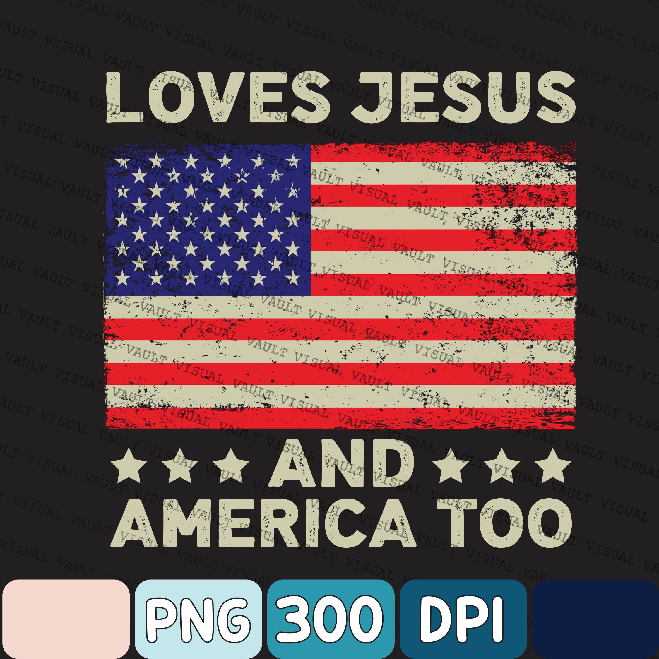 Loves Jesus And America Too Png, Patriotic Christian Png, Re - Inspire ...