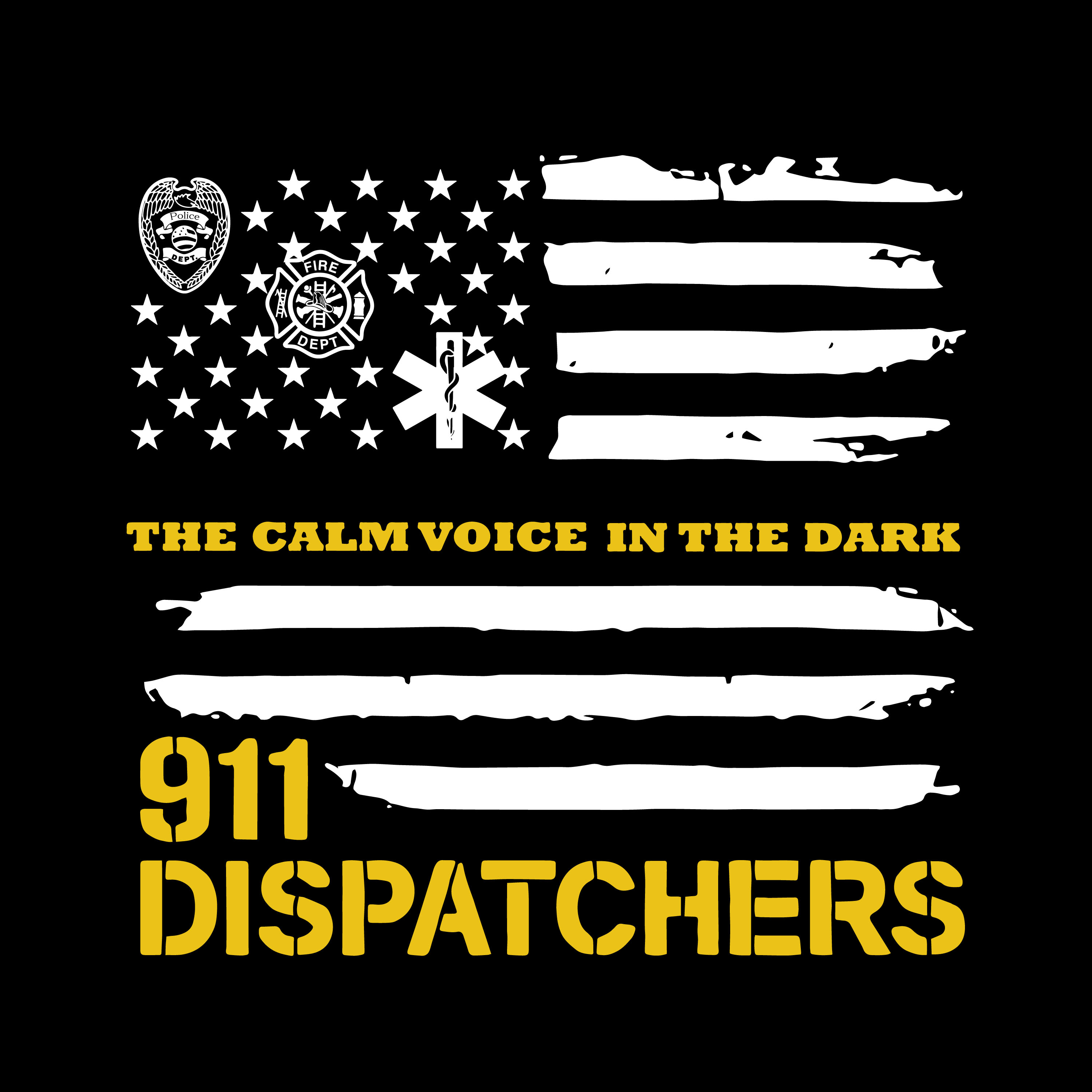 911 Dispatcher Calm Voice In The Dark A First Responder Svg | Inspire ...