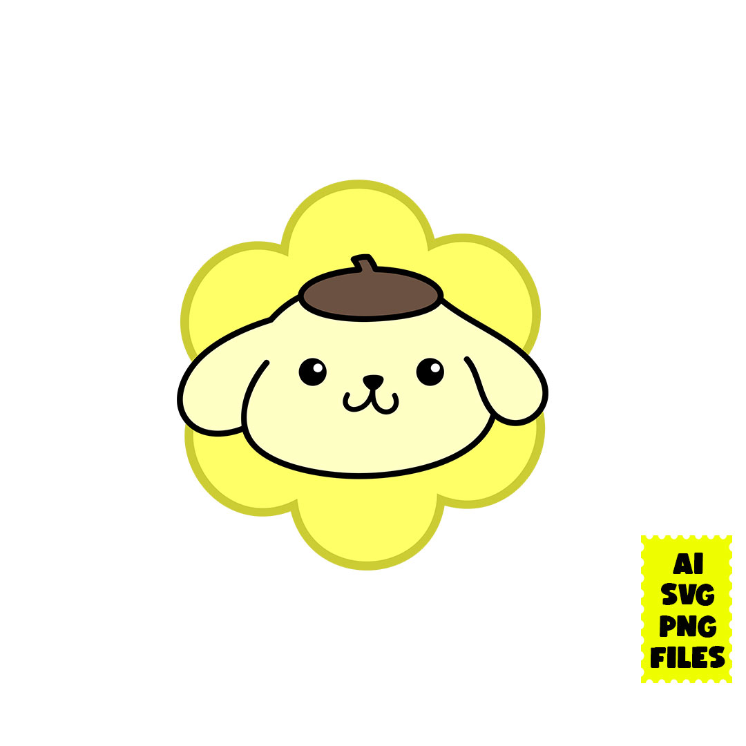 Pompompurin Flower Svg, Pompompurin Svg, Flower Svg, Hello K | Inspire ...