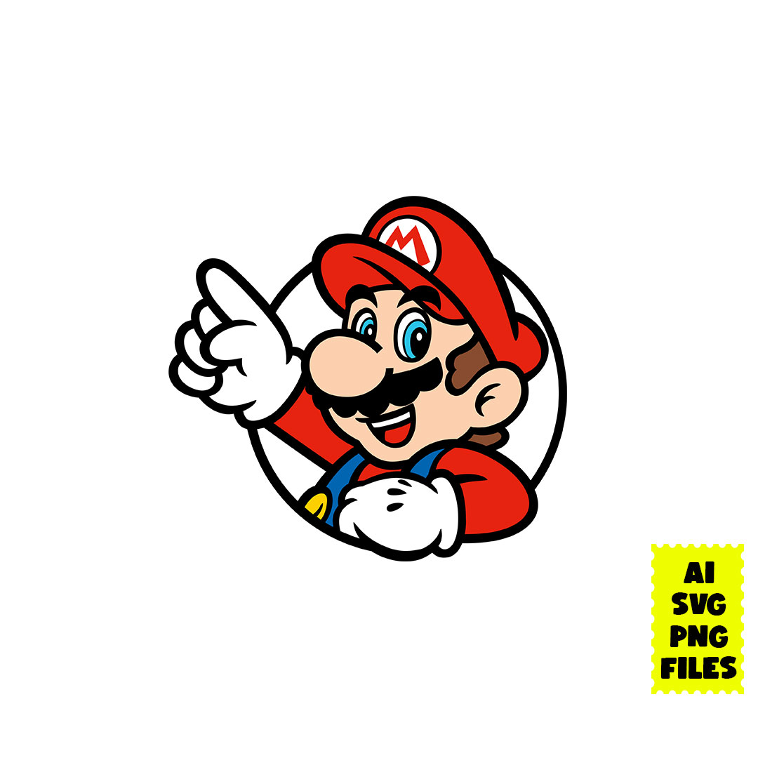 Mario Svg, Mario Logo, Super Mario Svg, Mario Funny Svg, Mar | Inspire ...