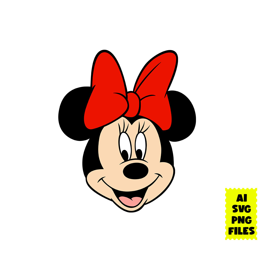Minnie Mouse Face Outline For Cake
