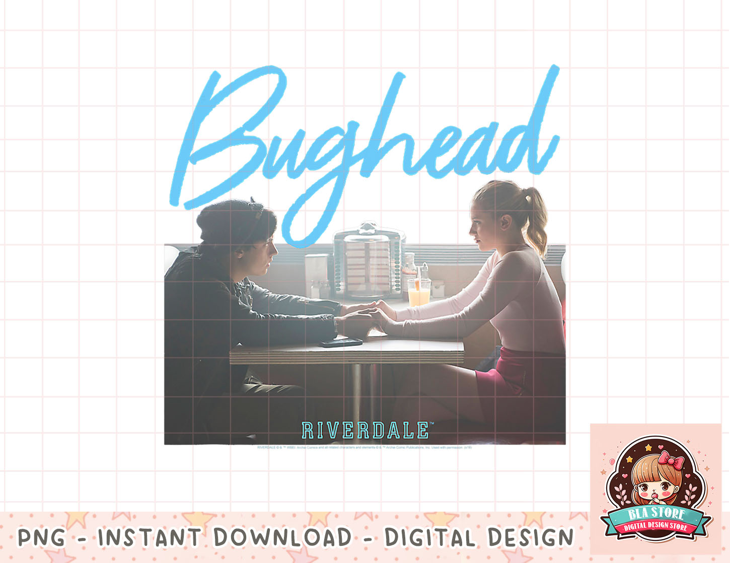 Riverdale Bughead png, instant download, digital print | Inspire Uplift