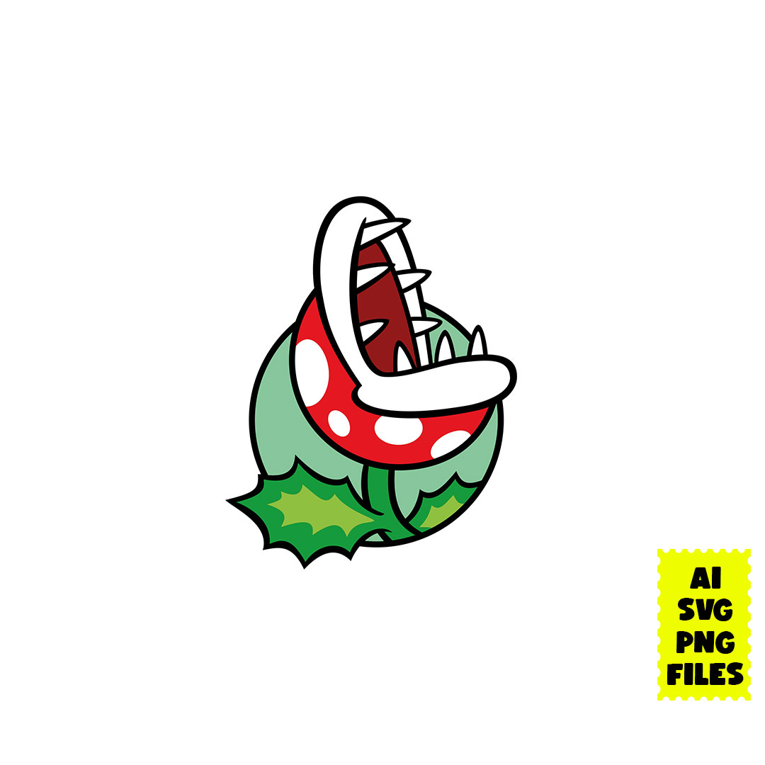 Monster Flower Svg, Super Mario Svg, Funny Mario Svg, Mario | Inspire ...