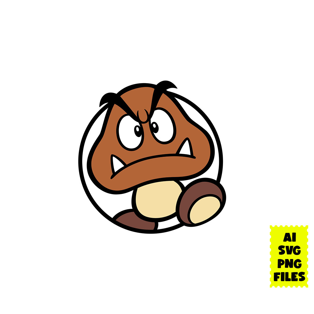 Goomba Svg, Goomba Mario Svg, Super Mario Svg, Funny Mario S | Inspire ...