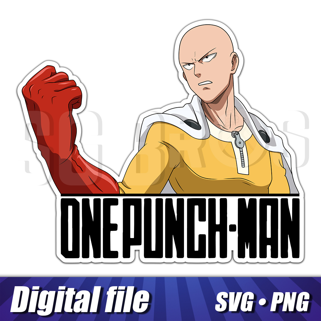 One punch-man, Svg and png, 300 dpi, clipart anime image - Inspire Uplift