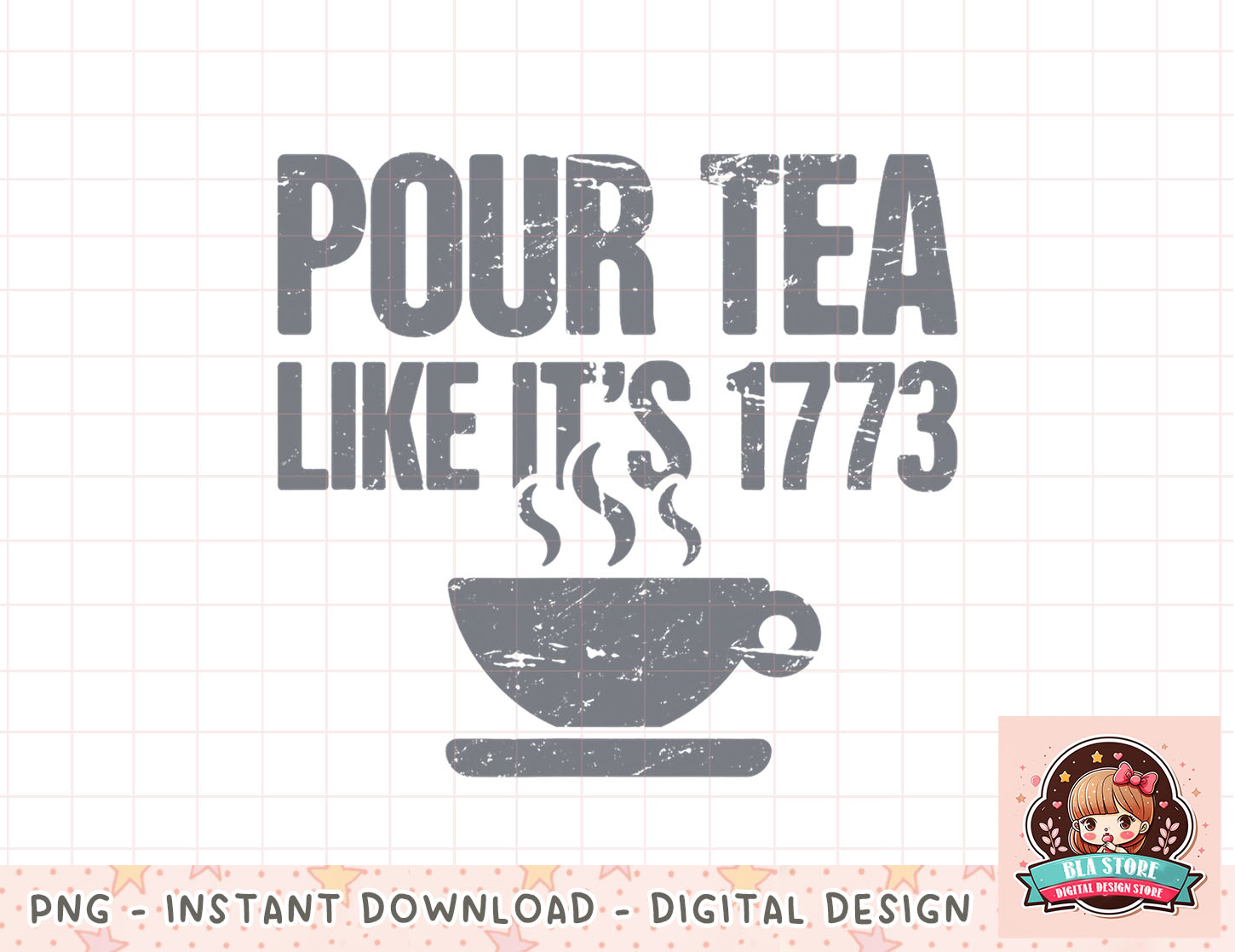 Tea 1776 American Revolutionary War png, instant download, | Inspire Uplift