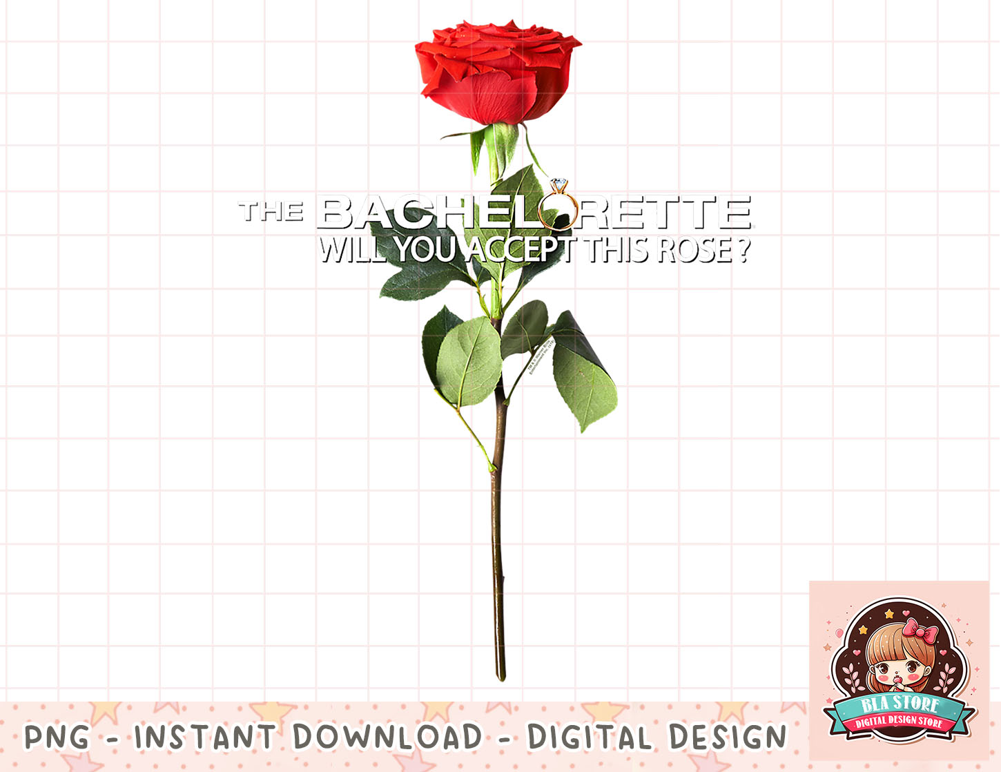The Bachelorette Rose T Shirt png, instant download, digital | Inspire ...