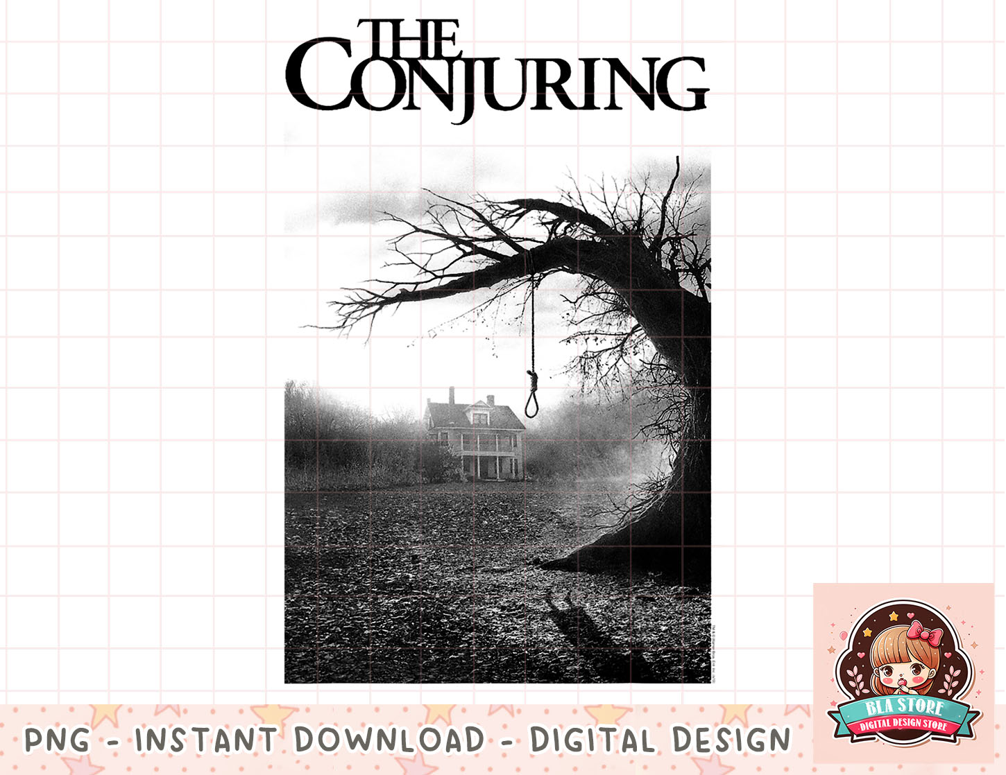 The Conjuring Poster Black & White png, instant download, di | Inspire ...