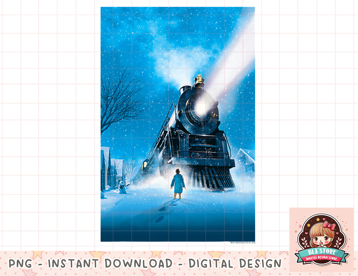 The Polar Express Train Poster png, instant download, digita - Inspire ...