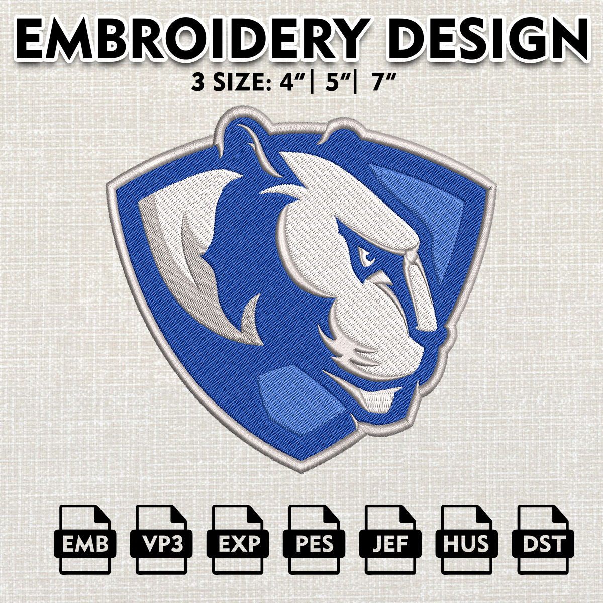 NCAA Logo Embroidery Designs, Eastern Illinois Panthers Embr | Inspire ...