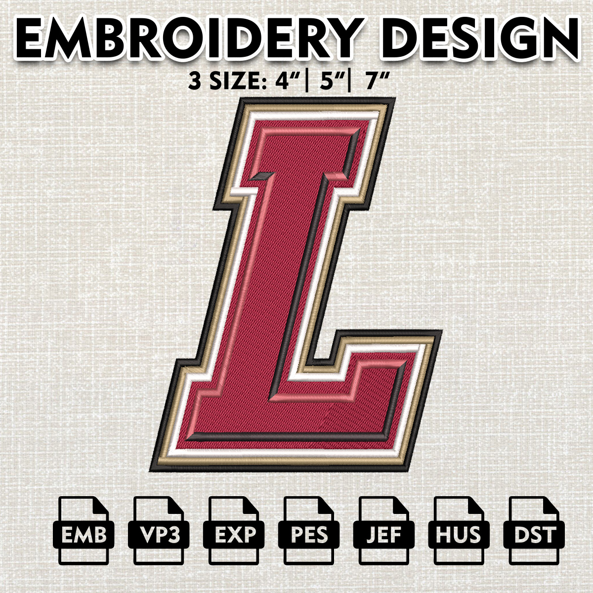 NCAA Logo Embroidery Designs, Lafayette Leopards Embroidery | Inspire ...