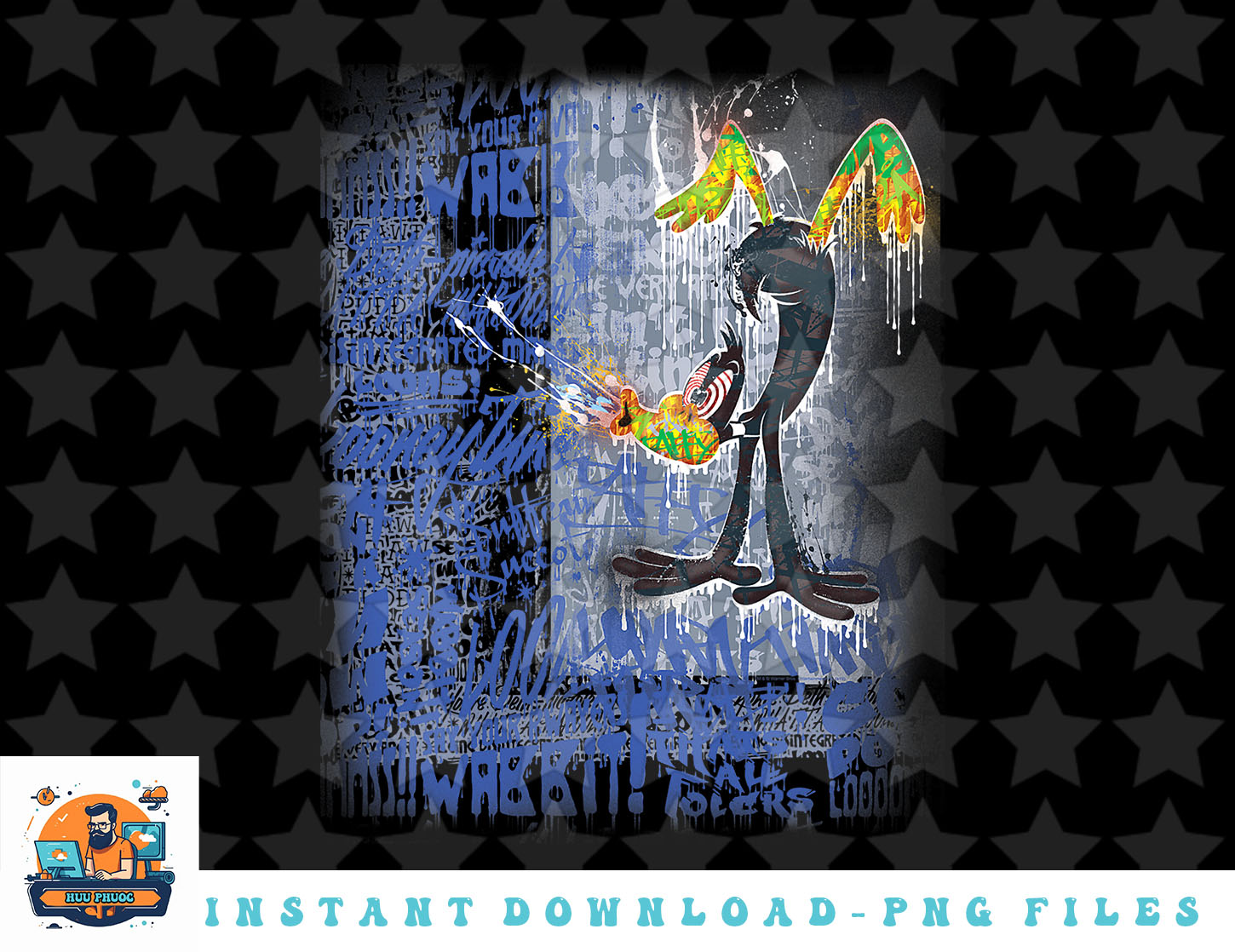 Looney Tunes Graffiti Daffy Duck png, sublimation, digital d | Inspire ...