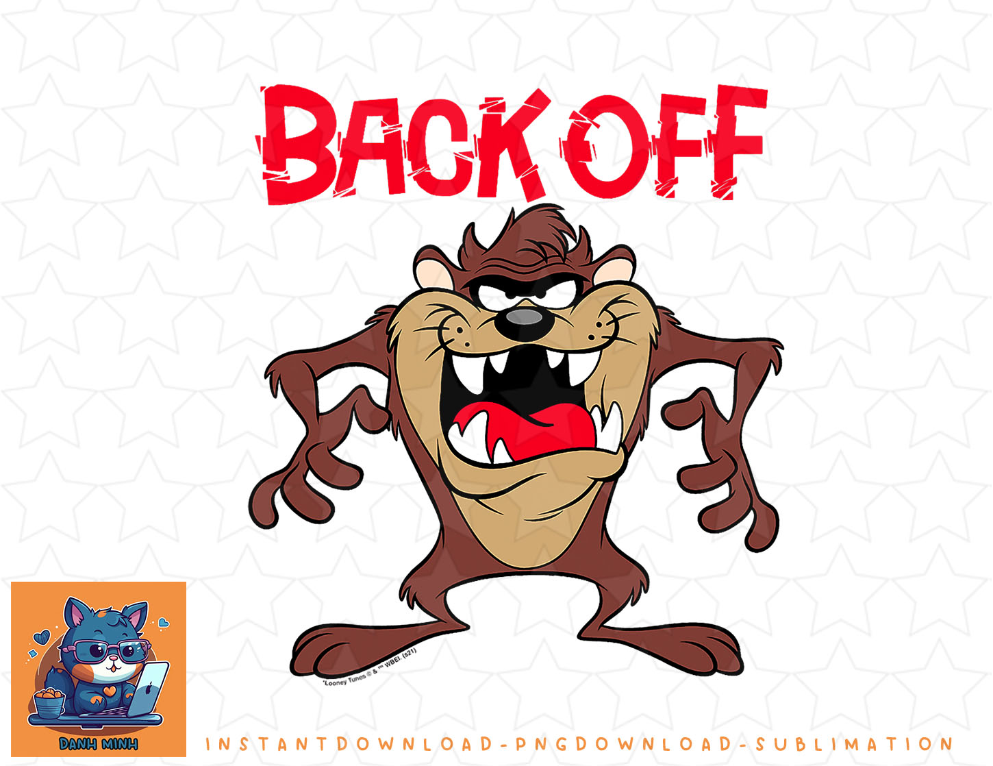 Looney Tunes Taz Back Off png, sublimation, digital download | Inspire ...