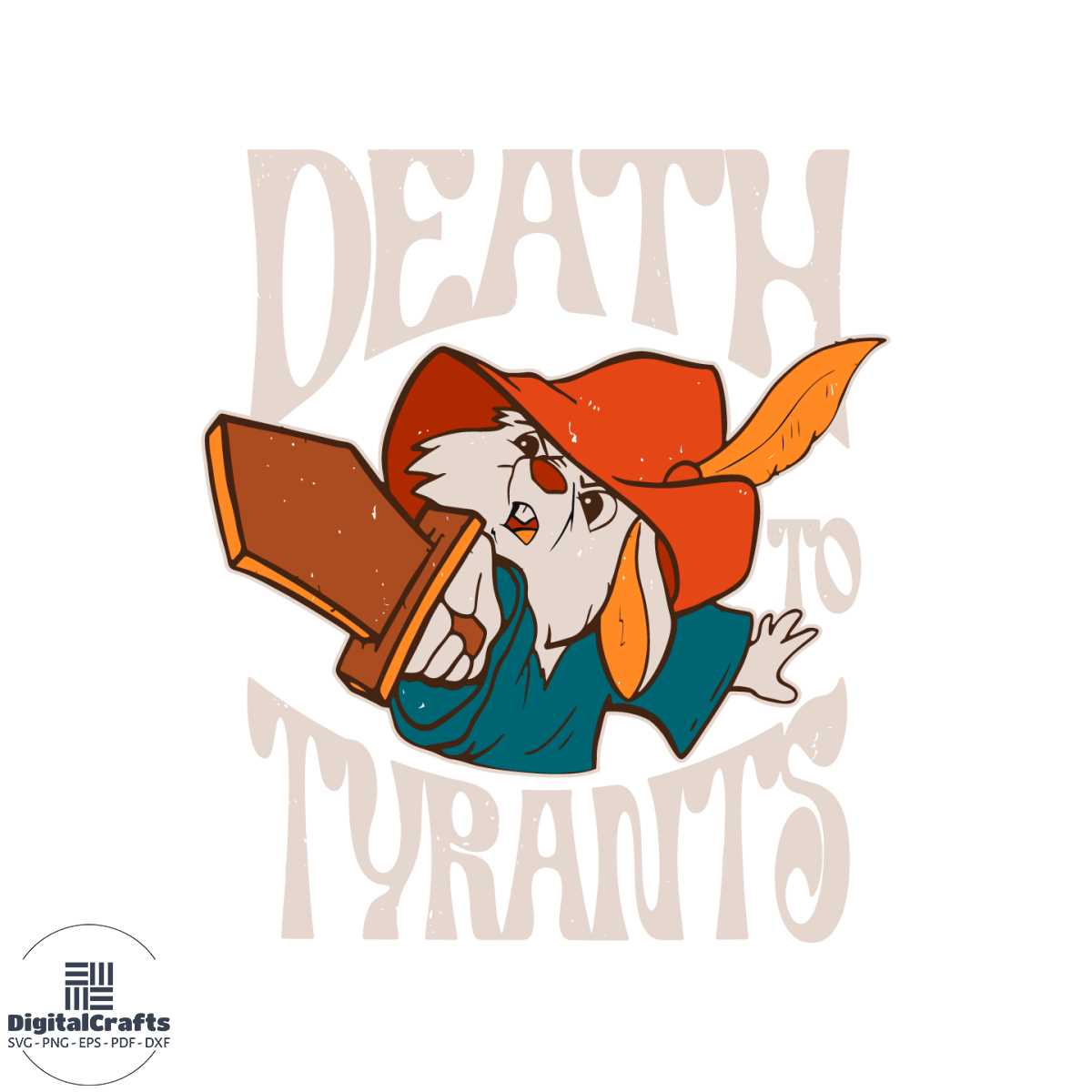 Retro 70s Skippy Rabbit Death To Tyrants Shirt Design SVG Fi | Inspire ...