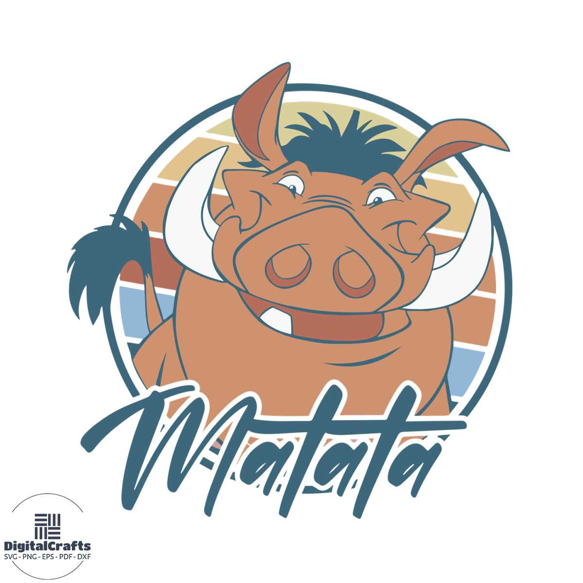 Cartoon Character Hakuna Matata Shirt Design SVG Cutting Dig - Inspire ...