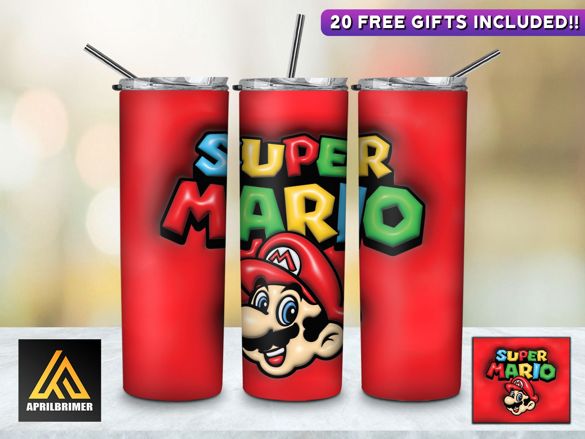 Super Mario Tumbler,Super Mario Skinny Tumbler,Super Mario S | Inspire ...